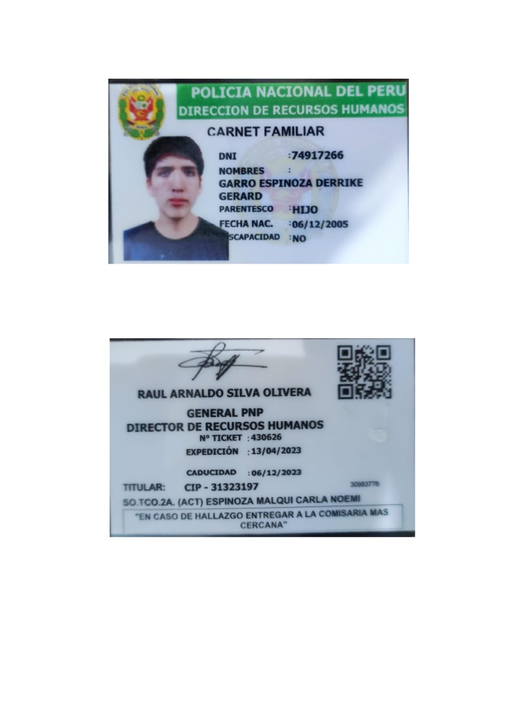 Carnet PNP Gerard | PDF