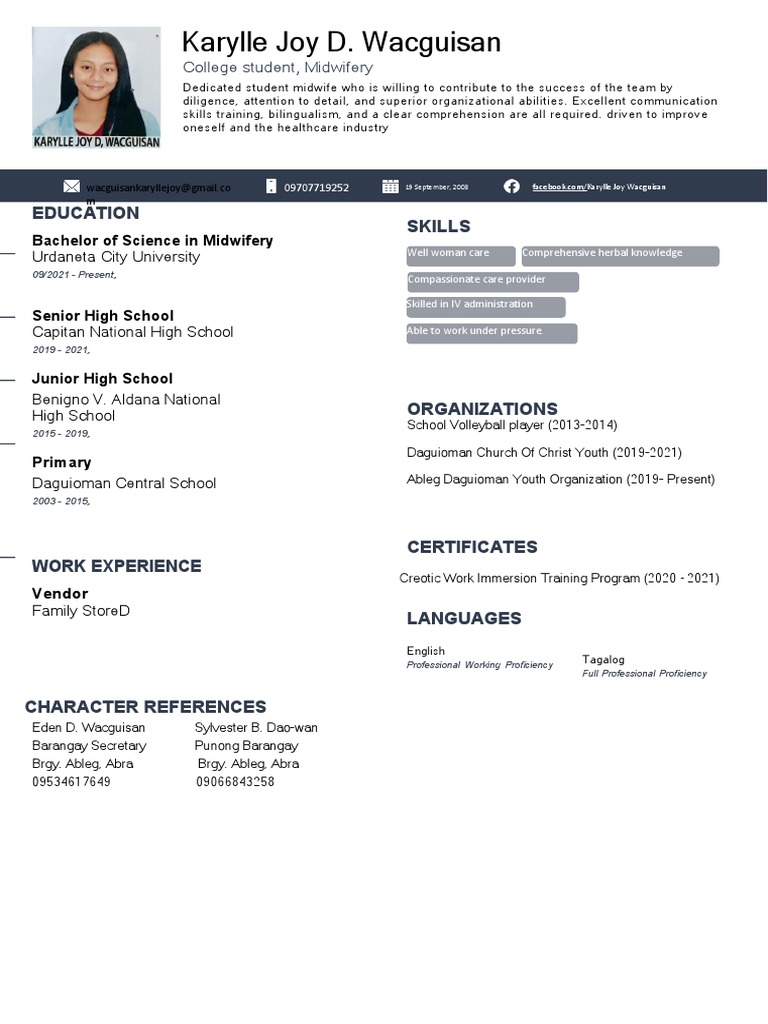 Karylle Joy D Resume | PDF | Cognition | Learning