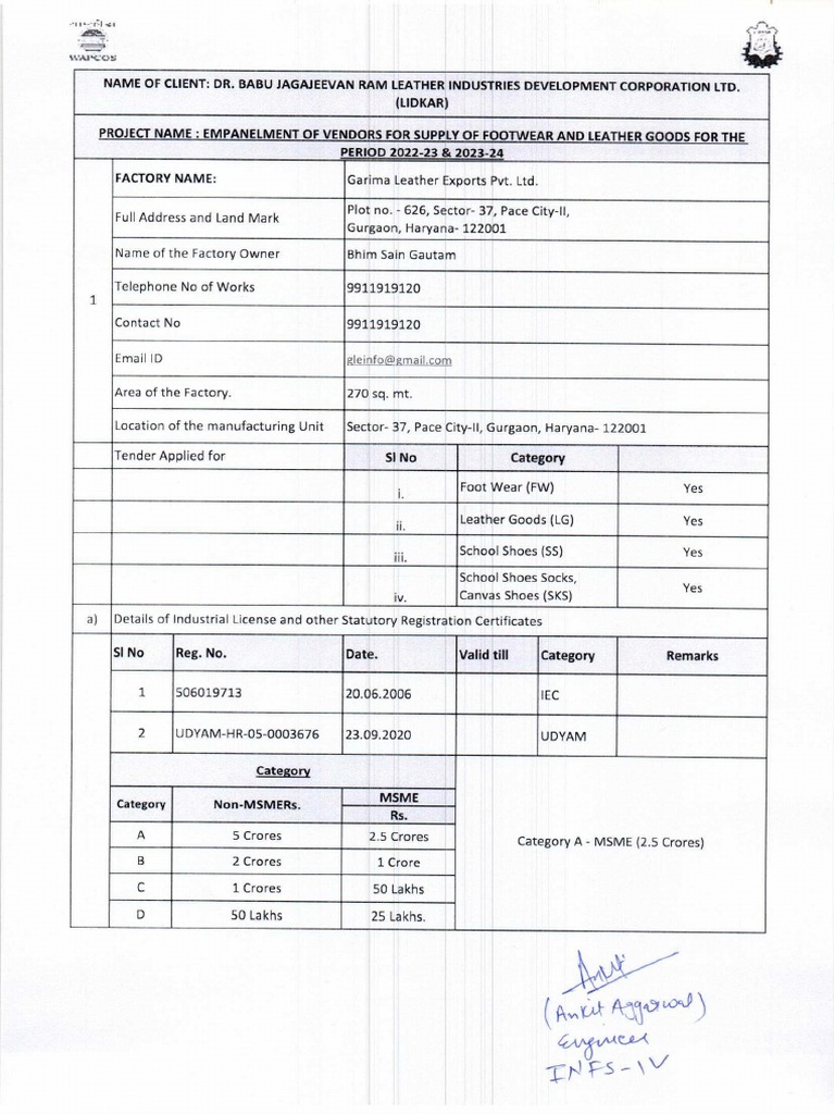 Inspection Report For Garima Leather Exports Pvt. Ltd. | PDF | Business ...