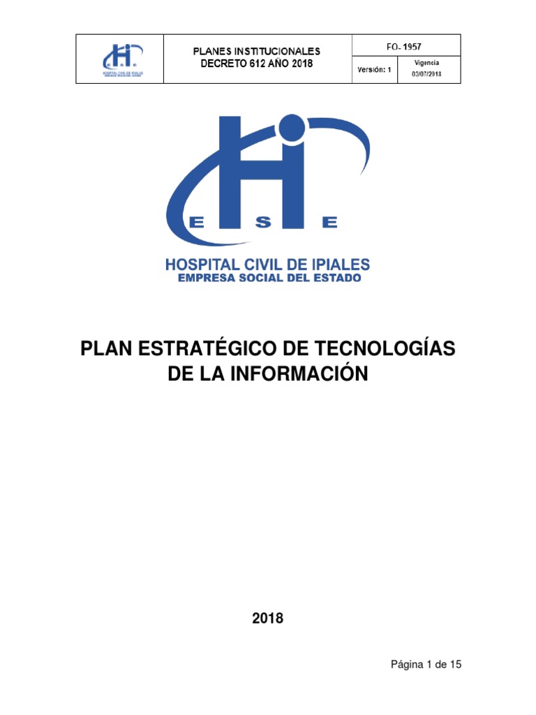 Peti Hospital Local La Candelaria | PDF | Planificación de recursos ...