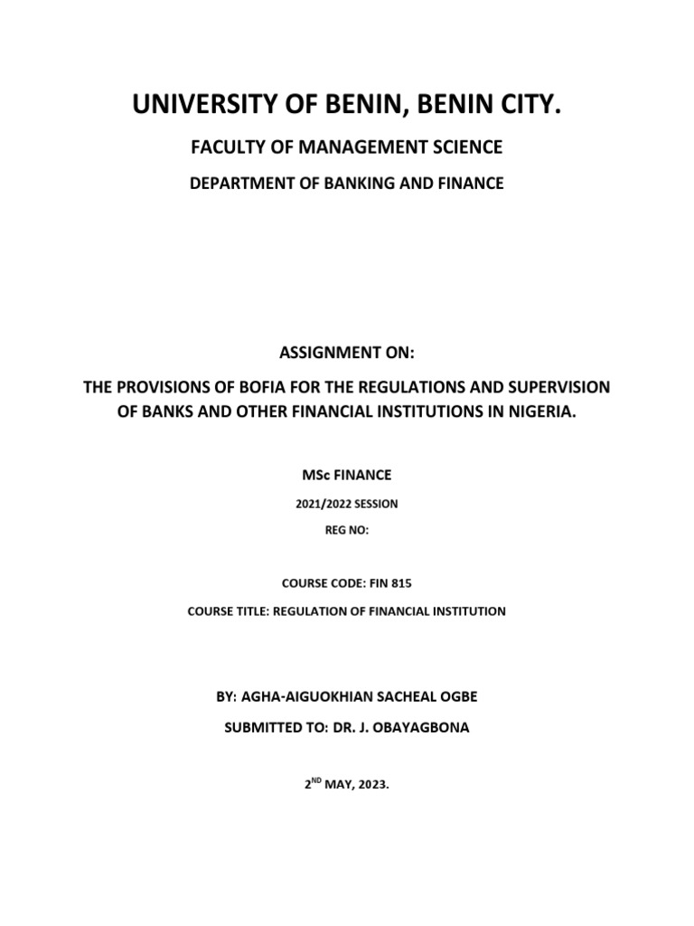 Assignment Fin815 | PDF | Banks | Fine (Penalty)