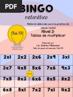 BINGO MATEMÁTICO, Sumas y Restas | PDF
