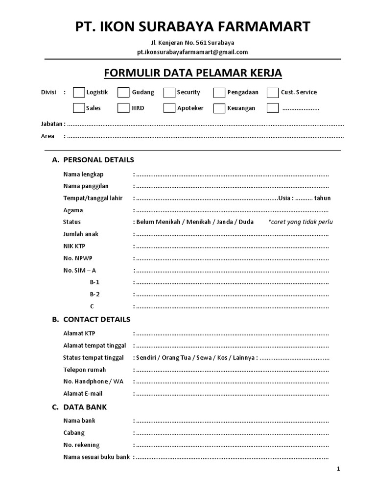 Form Interview PT Isf | PDF