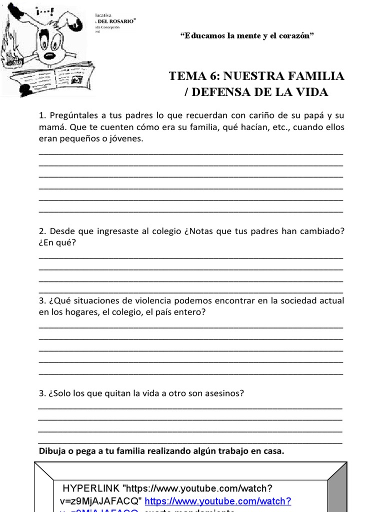 Tema 6 La Familia | PDF | Creencia religiosa y doctrina