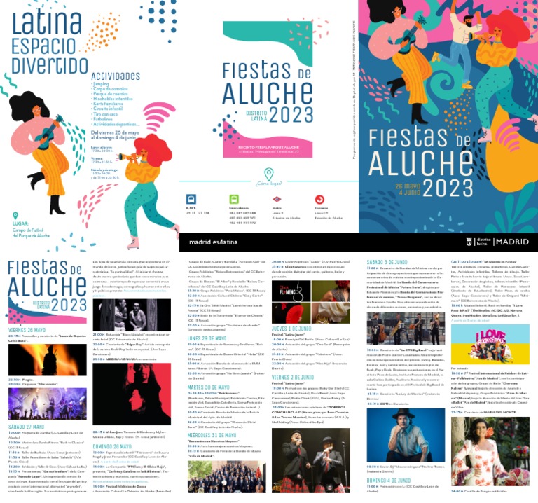 AF Triptico Fiestas Aluche 2023 RV2 ONLINE | PDF | Las artes escénicas ...