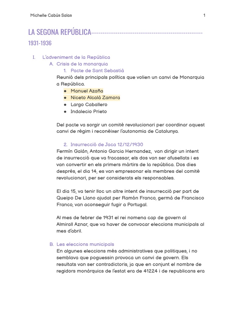 Tema 5. Segona República | PDF