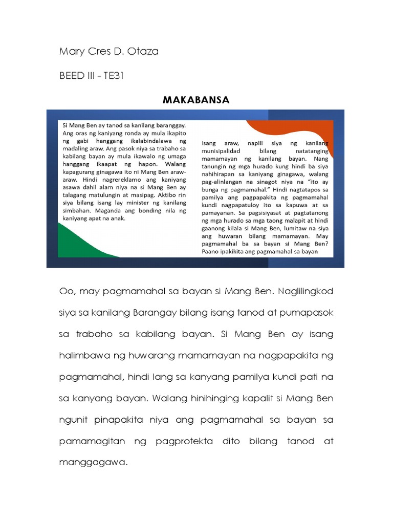 MAKABANSA | PDF