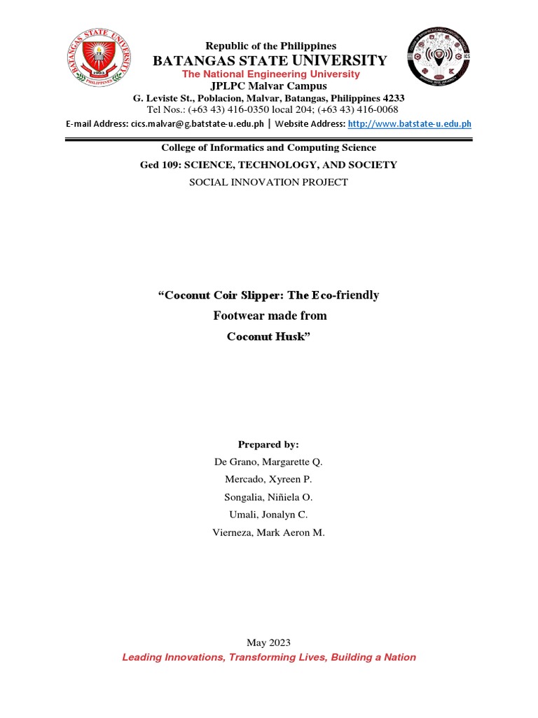 Group 6 – BSIT 1203 (GEd 109 Final Requirement) | PDF | Recycling | Waste