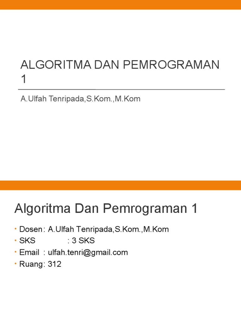 Materi 2 Materi Pertemuan 1 Algo | PDF
