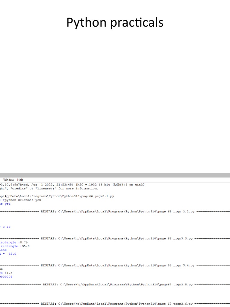 Python Practicals Pdf 