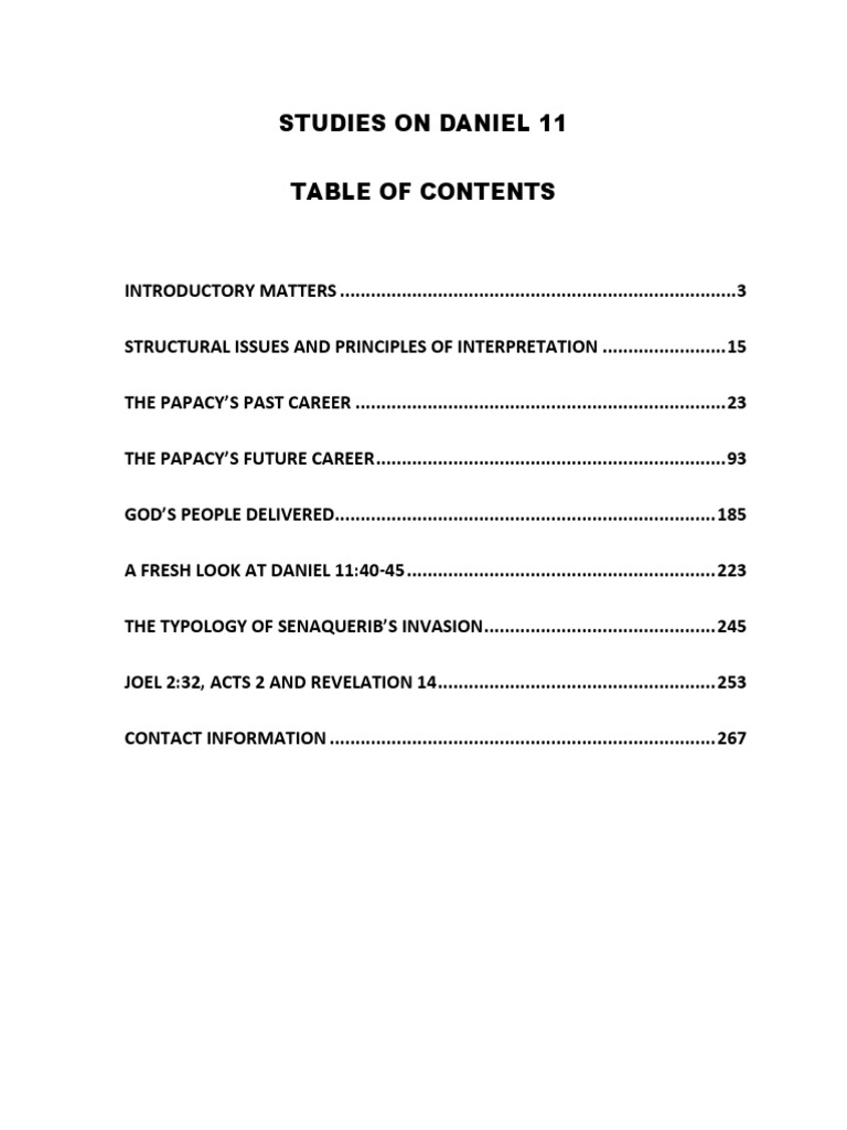 Daniel 11: Eschatological Insights | PDF | Daniel (Biblical Figure) | Jesus