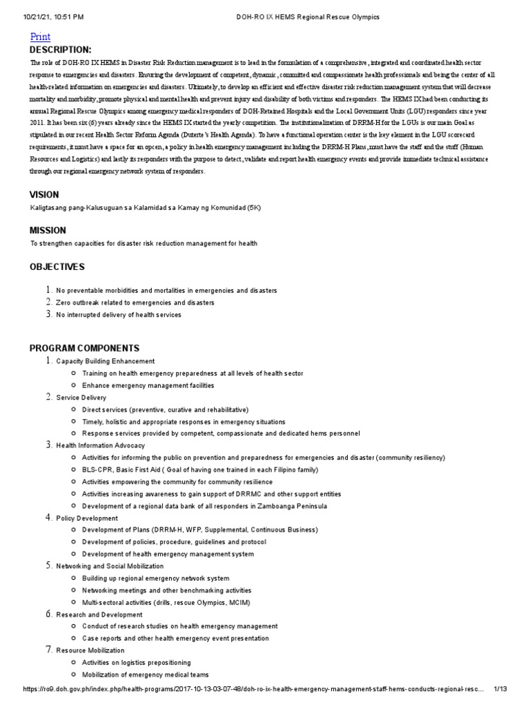Doh-Ro Ix Hems | PDF | Emergency Management | Emergency