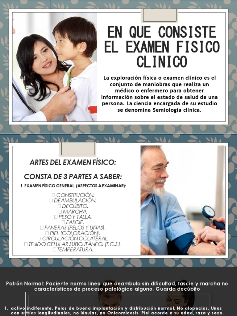 Presentación Examen Clinico | PDF | Examen físico | Anatomía humana