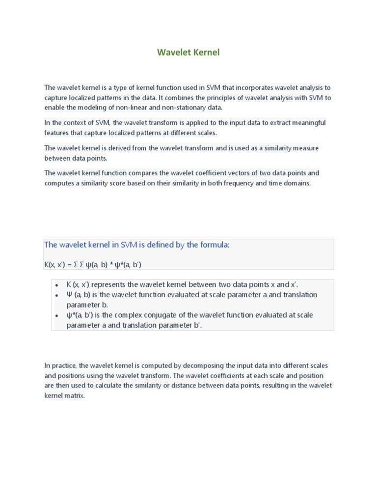 Wavelet Kernel Atik 04 Pdf Wavelet Support Vector Machine