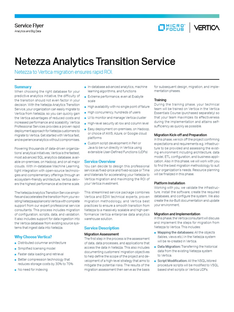 Vertica Migration for Netezza Users | PDF | Analytics | Databases