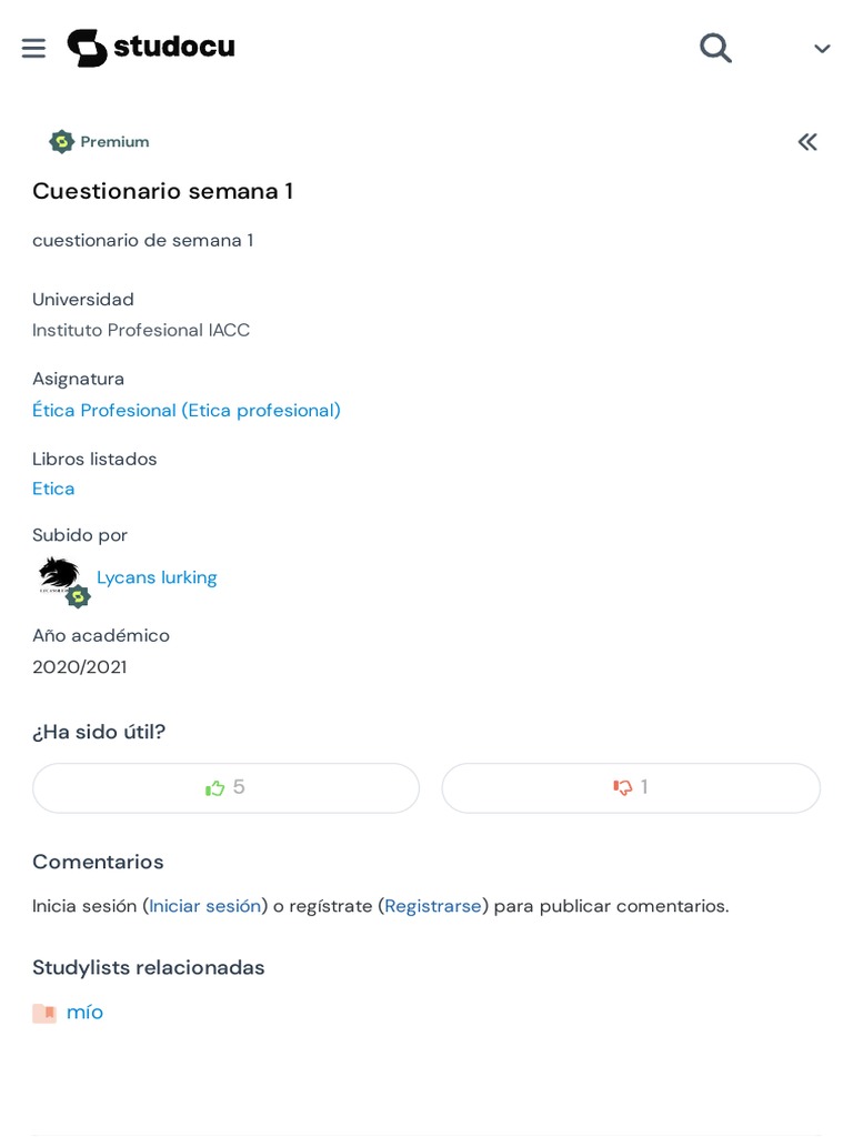 Cuestionario Semana 1 - Compress | PDF | Moralidad