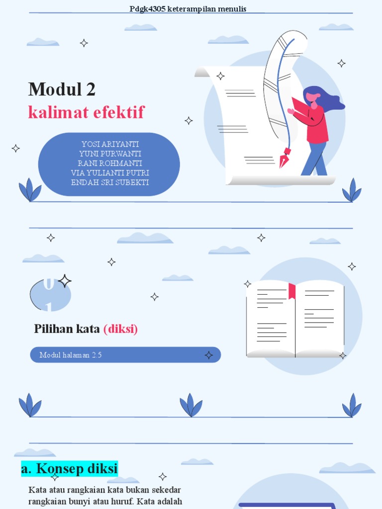 Modul 2 Keterampilan Menulis Kelompok 1 | PDF