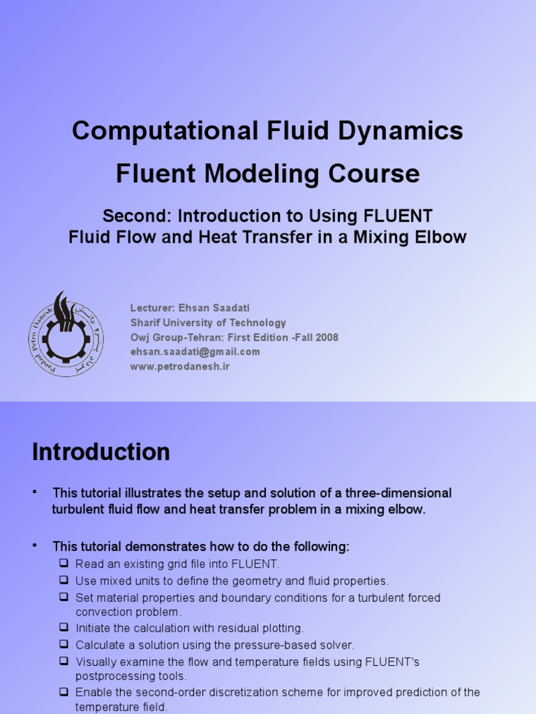 Simple Problem Modeled With Fluent | PDF | Fluid Dynamics | Turbulence