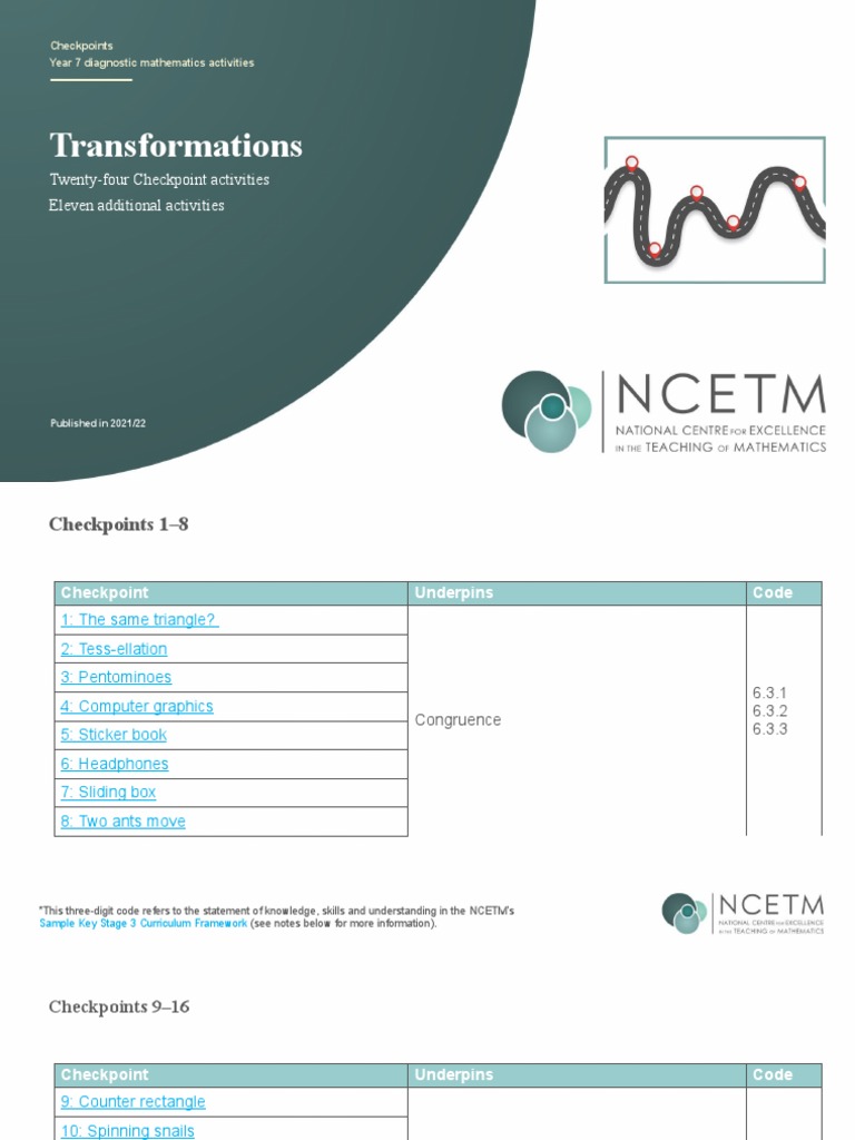 Checkpoints Transformations | PDF | Polytopes | Elementary Mathematics