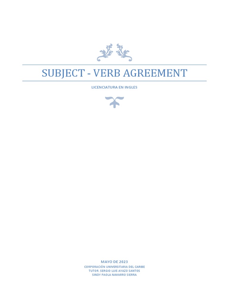 Spanish Subject-Verb Agreement Workshop | PDF | Linguistics