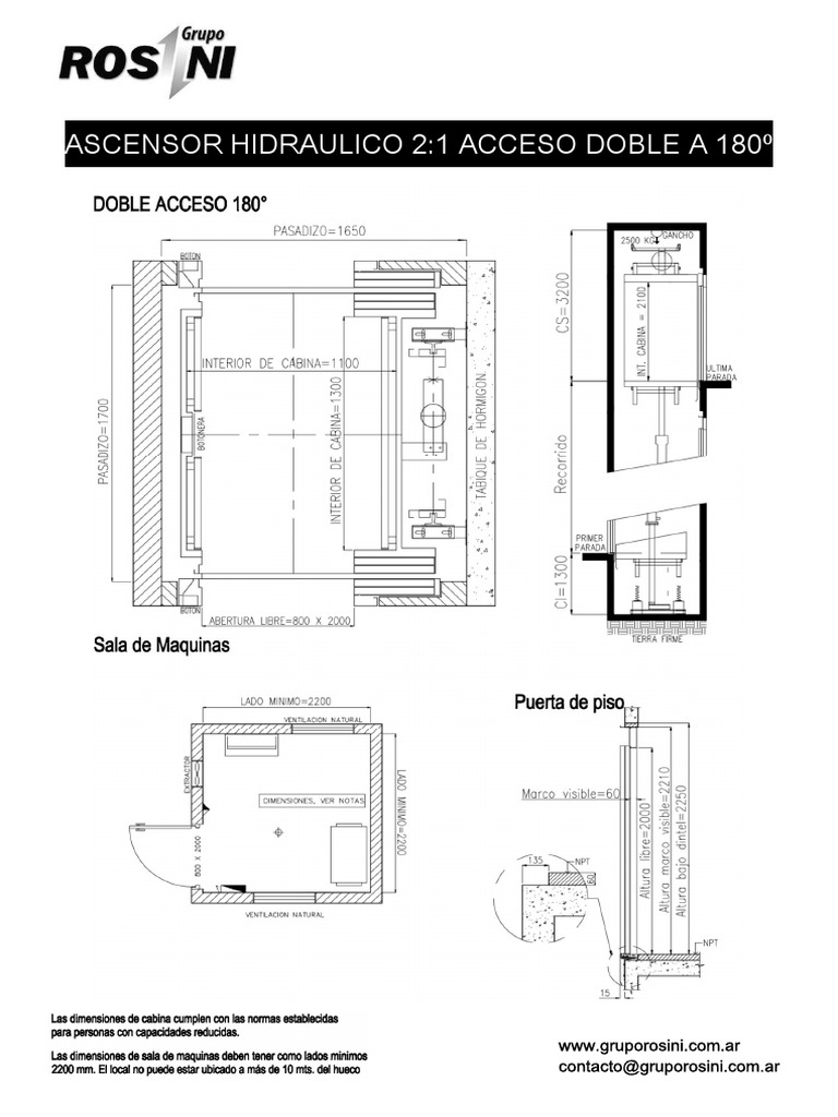 Ascensor Hidraulico 2en1 Con Doble Acceso A 180º | PDF