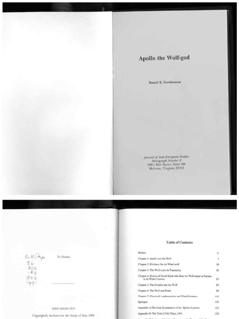 Apollo The Wolf God | PDF