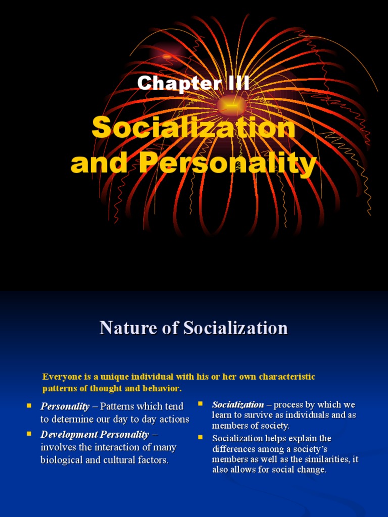 Chapter Iii. Socialization and Personality | PDF | Socialization ...