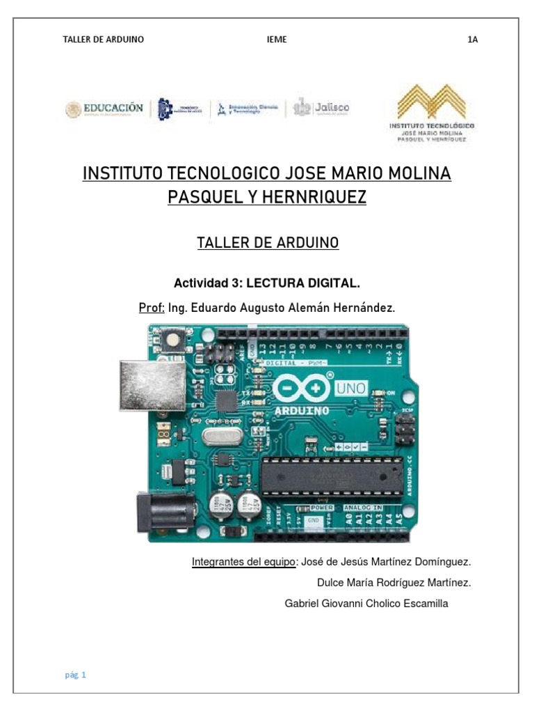 Lectura Digital | PDF | Arduino | Hardware de la computadora