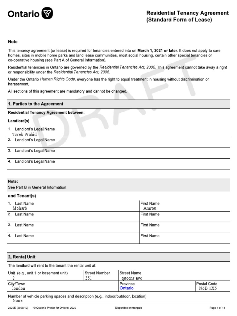 Residential Lease Agreement | PDF | Leasehold Estate | Natural ...