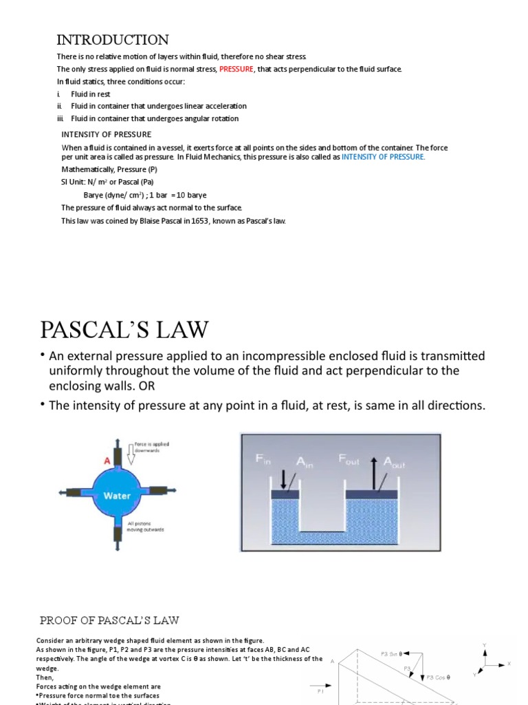 Understanding Fluid Pressure and Measurement | PDF | Pressure | Pressure Measurement