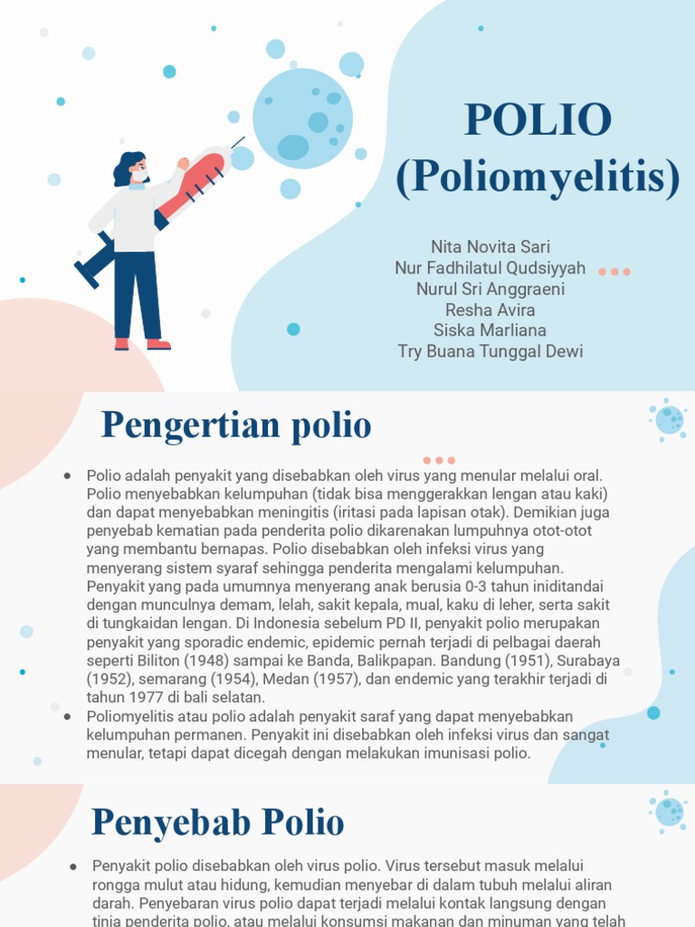 Polio (Poliomyelitis) KMB II | PDF | Kesehatan Holistik | Sains ...