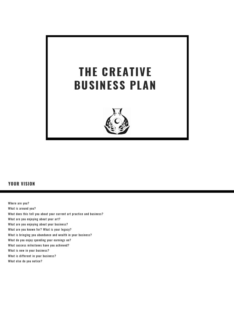 The Creative Business Plan PDF | PDF | Market (Economics) | Private Sector