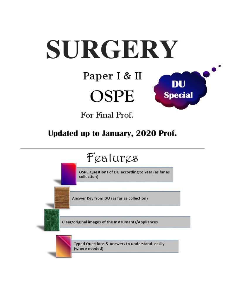 Surgery OSPE (DU)_updated on 22 september,2020 | PDF | Knee | Surgical Suture