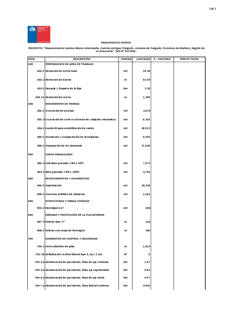 Formato Ppto Oferta | PDF