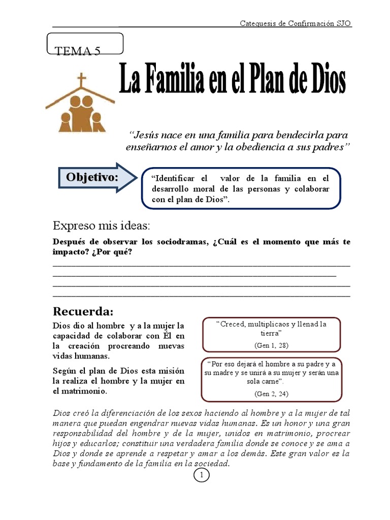 La Familia en El Plan de Dios | PDF | Familia | Amor