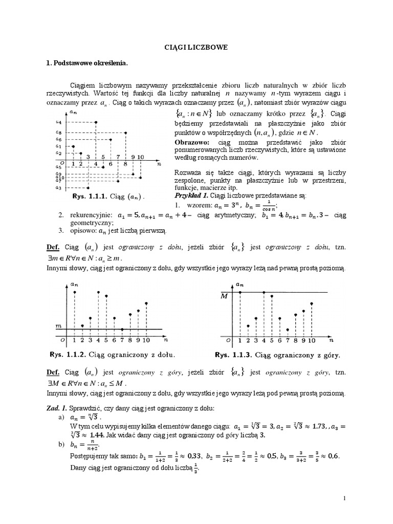 Ciągi Liczbowe | PDF