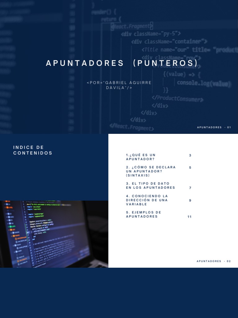 punteros en c++ | PDF | Puntero (Programación de computadora) | Variable (informática)