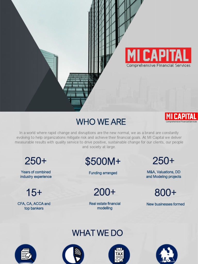 MI Capital: Comprehensive Financial Solutions | PDF | Mergers And ...