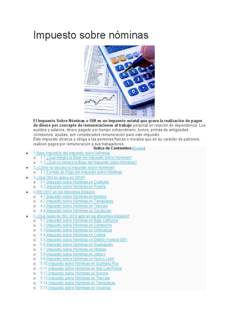 Impuesto Sobre Nóminas | PDF | Impuestos | Jubilación