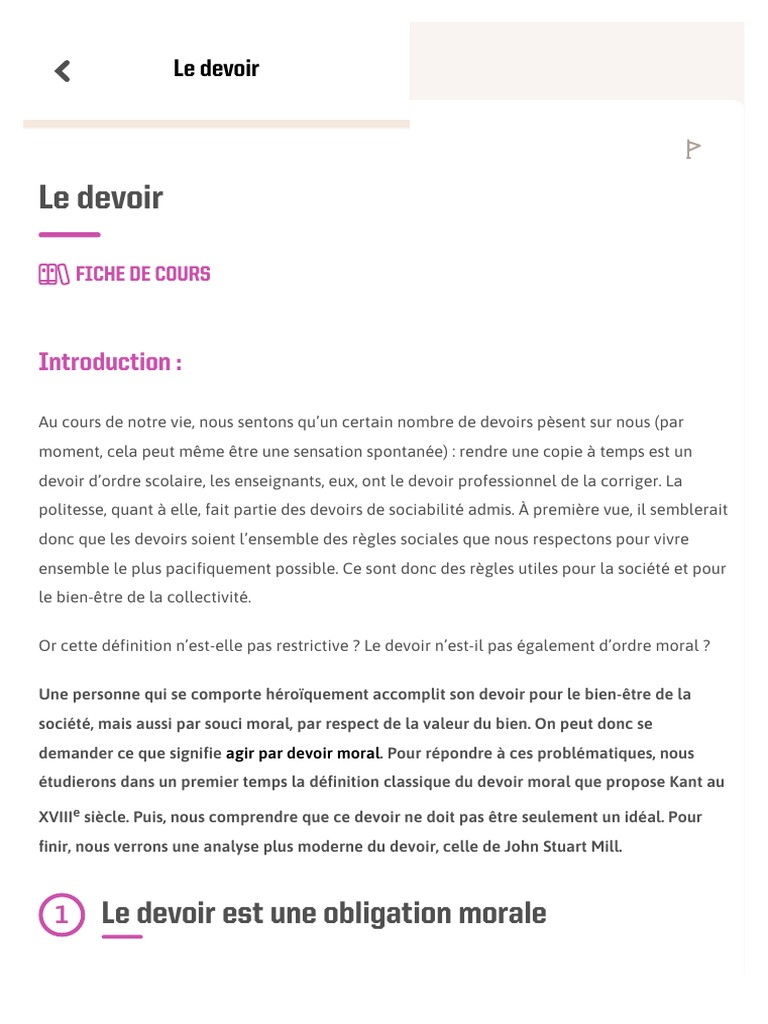 Philo Le Devoir | Download Free PDF | Emmanuel Kant | Moralité