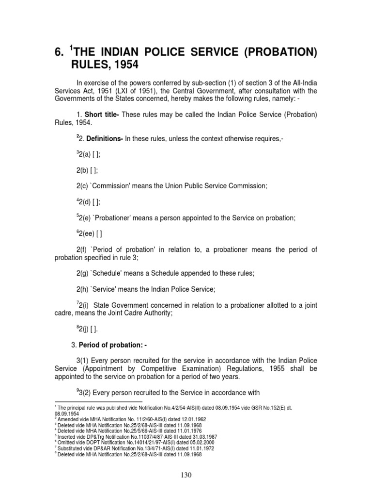 Revised AIS Rule Vol III IPS Rule 06 | PDF | Probation | Surety