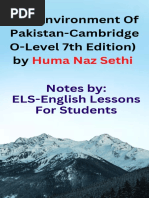 The Environment of Pakistan by Huma Naz Sethi New Edition | PDF