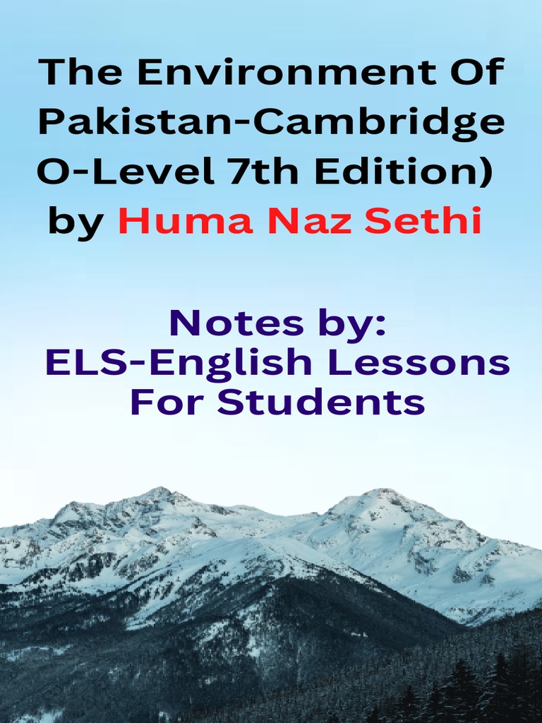 Notes Environment of Pakistan by ELS-English Lessons For Students | PDF ...