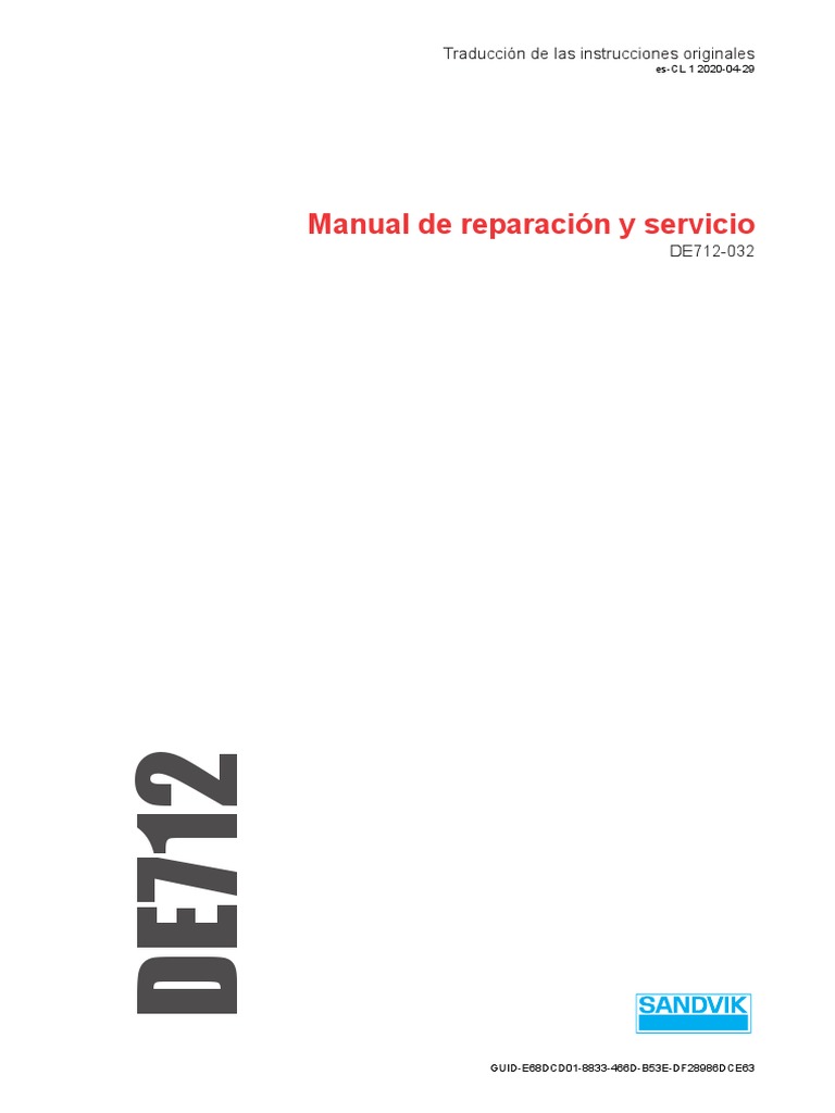 DE712-032 Service and Repair Manual 1 Sandvik-Pdf es-CL | PDF ...