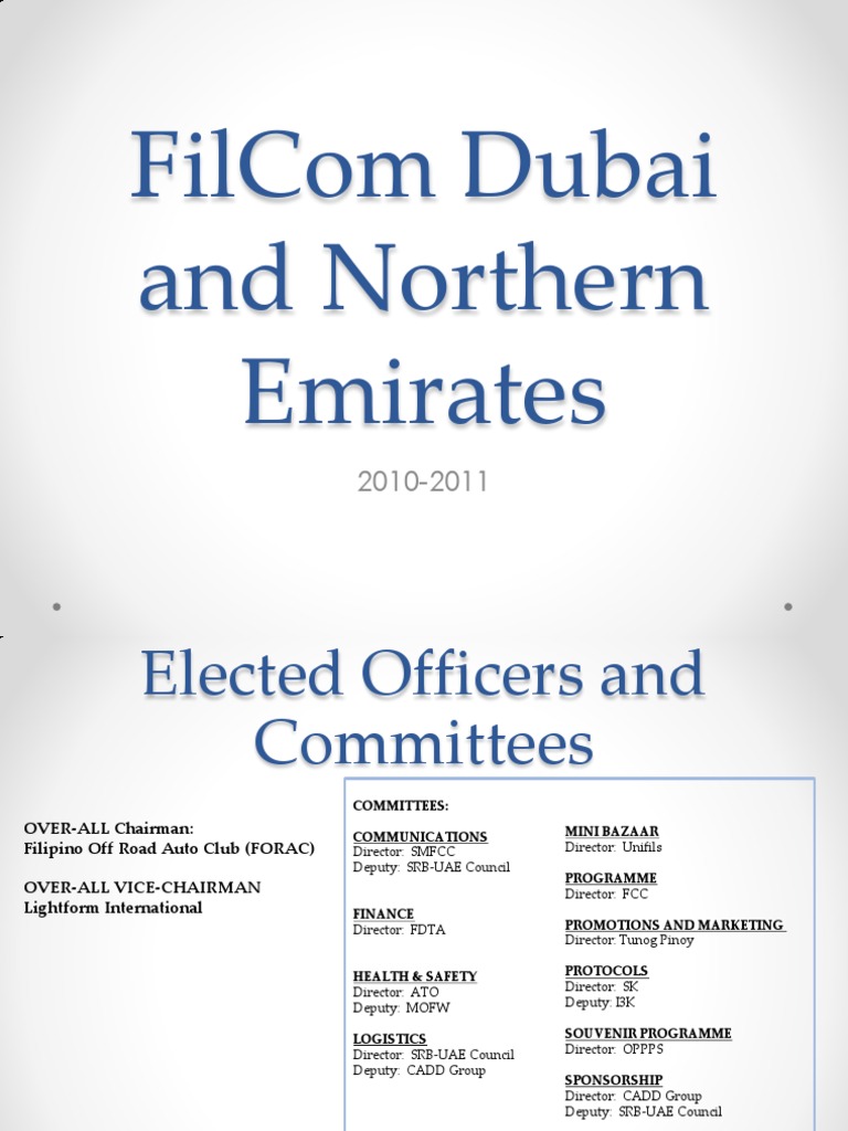 Filcom Dubai and Northern Emirates | PDF | Social Science | Travel