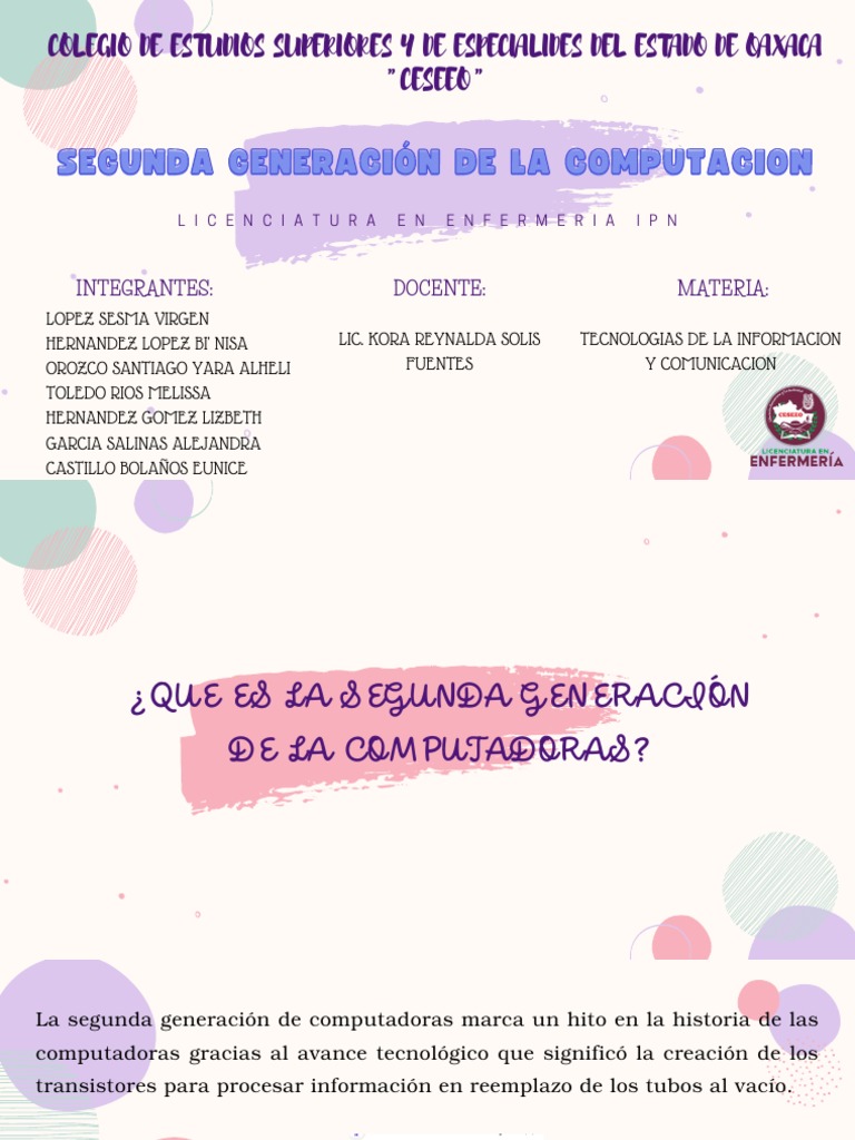 Segunda Generación de Computadoras | PDF | Transistor | Electrónica