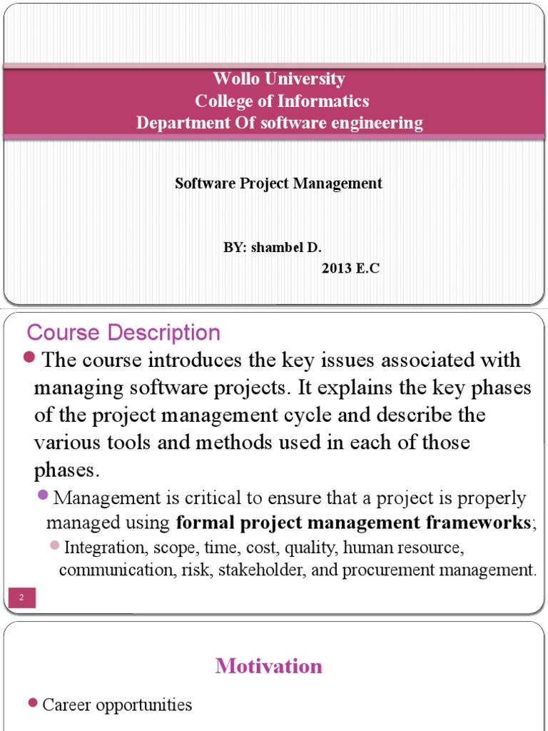Software Project Management Chapter One | PDF | Project Management | Software