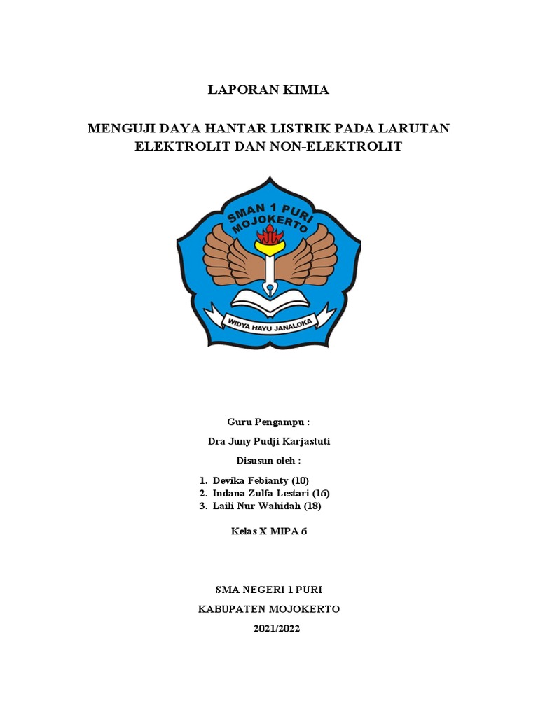 Menguji Daya Hantar Listrik Pada Larutan Elektrolit Dan Non | PDF