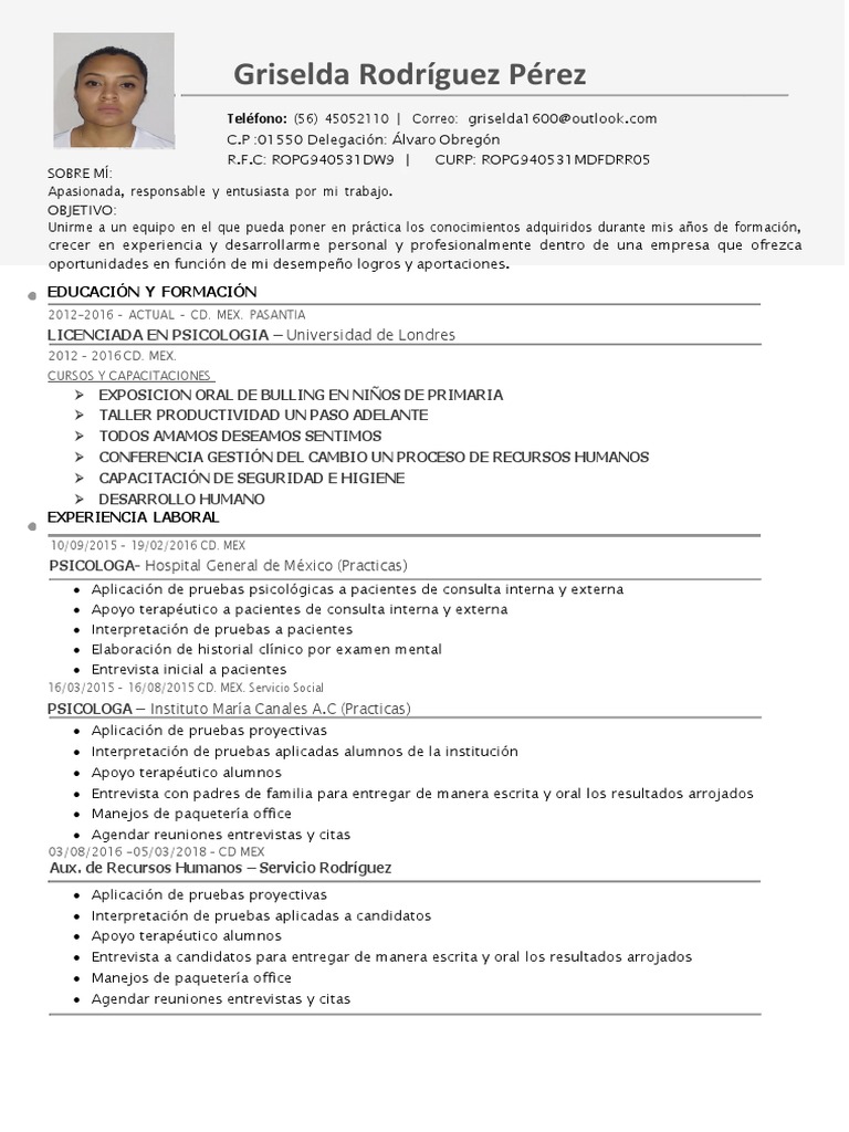 Griselda-Rodríguez-Pérez C.V | PDF | Gestión de recursos humanos ...