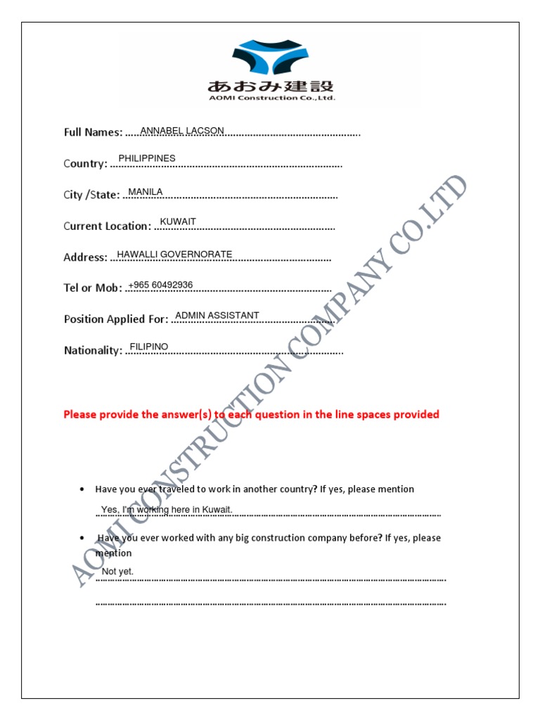 AOMI Questionnaire (1767) WITH ANSWERS) | PDF | Cognitive Science ...
